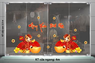 ĐỊA CHỈ BÁN DECAL DÁN KÍNH TRANG TRÍ TẾT DĨ AN BÌNH DƯƠNG